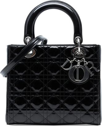 Dior Hobo Bags - Medium Patent Cannage Lady Dior - Gr. unisize - in Schwarz - für Damen