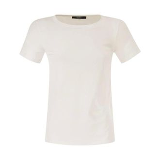Max Mara T-shirt en coton - Femme - Tops - Blanc - Taille: 36 FR