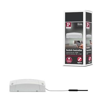 Paulmann 50043 SmartHome Zigbee Contr&ocirc;leur Cephei, commutable, max. 1000W, 230V CA, Blanc/Gris, Plastique
