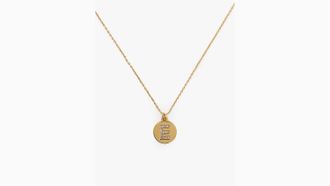 Kate Spade New York Halskette Mit Pav&eacute; Und Buchstaben-Anh&auml;nger E, Extraklein