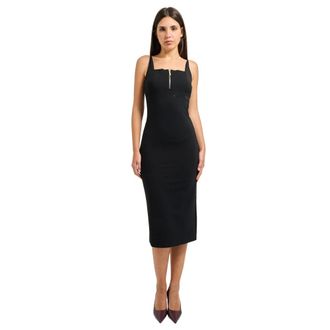 A|X Armani Exchange Femme, Robes, Noir, Taille: 42 FR Robe Midi en Tissu Technique