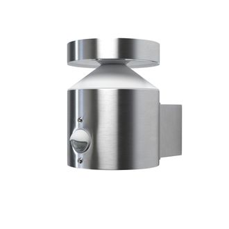 Osram ENDURA Style Cylinder Au&szlig;enwandleuchte mit Sensor 150mm, 3000K, 660lm, 6W, modernes Edelstahl-Design, IP44 f&uuml;r Eing&auml;nge und Fassaden
