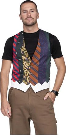 Moschino Homme, Vestes, Multicolore, Taille: M Gilet en gabardine de coton