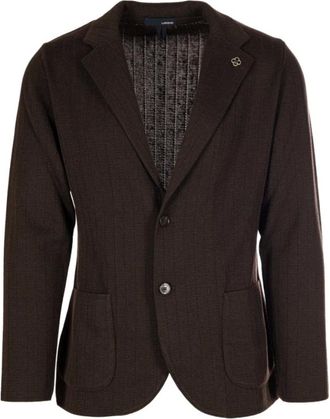 Lardini Homme, Vestes, Brun, Taille: S Giacca in maglia due bottoni