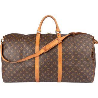 Louis Vuitton Crossbody Bags - Louis Vuitton Canvas Monogram Keepall 60 Bandoulie - Gr. unisize - in Braun - f&uuml;r Damen