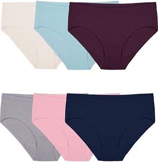 Fruit Of The Loom Fruit of The Loom Womens Underwear Panties (Regular & Plus Size), Hipster - Modal - 6 Pack, 9