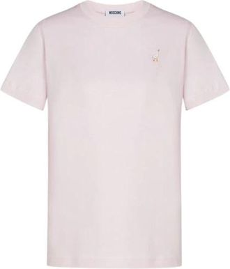 Moschino unisex, Tops, Rose, Taille: XS Goose Cotton Jersey T-shirt