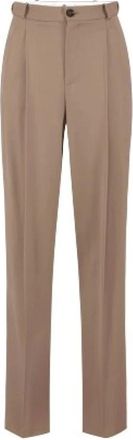 Elisabetta Franchi Femme, Pantalons, Brun, Taille: 38 FR Pantalon en Gabardine de Coton