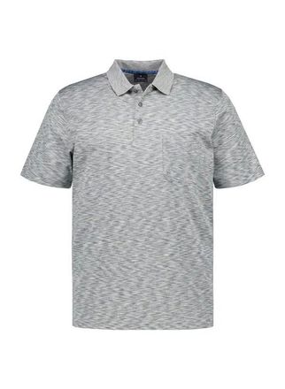 Ragman Herren Polo-Shirt grau meliert