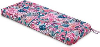 Classic Accessories Vera Bradley by Terrassenbankkissen, wasserabweisend, 122 x 45 x 76 cm, Regenwald-Baldachin, Koralle