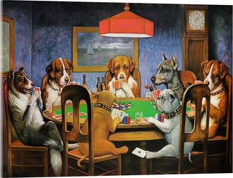 Posterlounge A Friend in Need (Dogs Playing Poker), 1903 Acrylglasbild von Cassius Marcellus Coolidge 40 x 30 cm Wandbilder Wanddeko