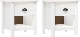 vidaXL Tables de chevet 2 pcs Hill 46x35x49,5 cm Bois de pin solide Vidaxl
