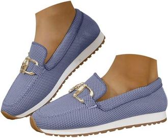 Generic Mocassins pour femme, chaussures orthop&eacute;diques d&eacute;contract&eacute;es et confortables &agrave; enfiler avec soutien de la vo&ucirc;te plantaire, antid&eacute;rapantes, respirantes