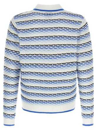 Casablanca Mens Blue Cotton Polo Shirt