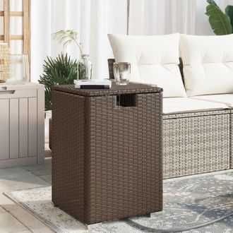 vidaXL Propan-Tank-Verstecktisch Braun 40x40x60 cm Poly Rattan vidaXL