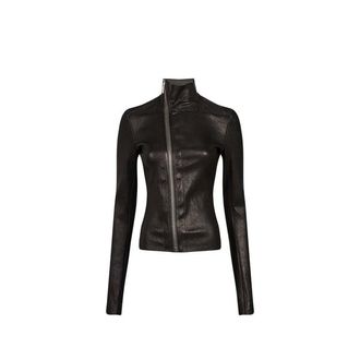 Rick Owens Veste cintr&eacute;e en cuir m&eacute;lang&eacute;