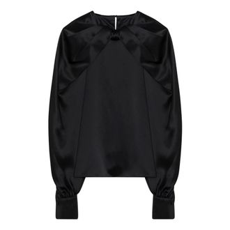 Max Mara Femme, Blouses et Chemises, Noir, Taille: 34 FR Chemise noire &agrave; manches longues Piano