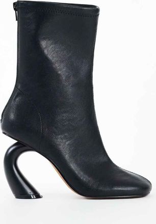 Topshop Kendal Sock-Boots mit geformtem Absatz in Schwarz