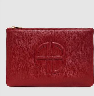 Anine Bing Pochette Lili Pouch Red Pebbled