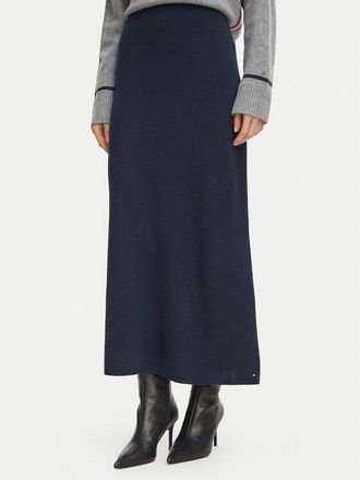 Tommy Hilfiger Trapezf&ouml;rmiger Rock WW0WW51969 Dunkelblau A-Line Fit