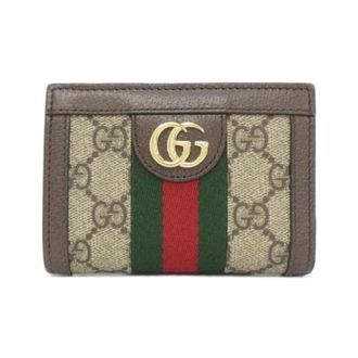 Gucci Portefeuille Pre-owned Ophidia GG Supreme Canvas Cuir - Femme - Pre-owned - Beige - Taille: ONE Size