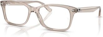 Ray-Ban Rb5428 Optics Transparent Taupe Fassung Klar Glas Polarisiert 53-17
