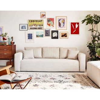 Best Mobilier Bestmobilier - Topaze - canapé 3 places - convertible avec coffre - en velours côtelé