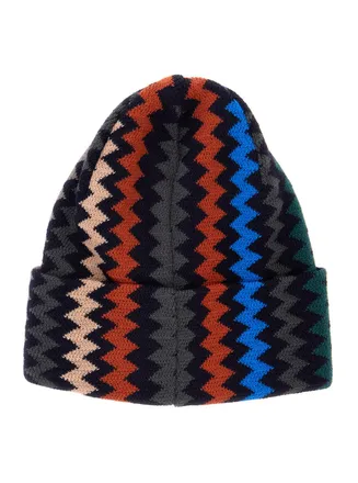 Missoni Mens Beanie Black Acrylic Hat