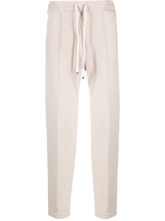 Brunello Cucinelli pantalon de jogging &agrave; lien de resserrage - Tons neutres