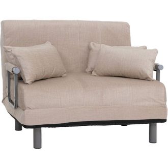 Hhg Schlafsessel HHG 690, Klappsessel Schlafsofa G&auml;stebett, Liegefl&auml;che 190x100cm, Stoff Chenille (370g/m&sup2;) creme