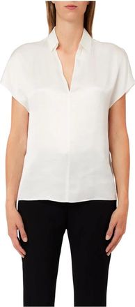 Liu Jo Femme, Blouses et Chemises, Blanc, Taille: 36 FR Blouse en satin