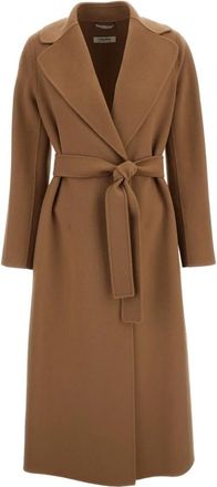 Max Mara Langer Wickelmantel - - Coats - Damen - Braun - M