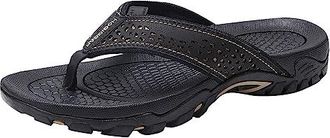 Generic OBiQuzz Tongs pour homme en cuir avec semelle int&eacute;rieure - Sandales de plage avec support de la vo&ucirc;te plantaire - Sandales de sport dext&eacute;rieur - Tongs