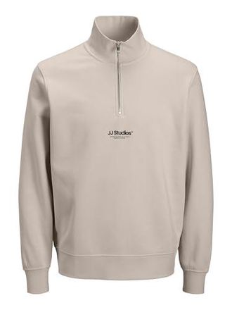 Jack & Jones Jjesoho Sweat Quarter Zip Hn Noos, Beige Clair, XXL