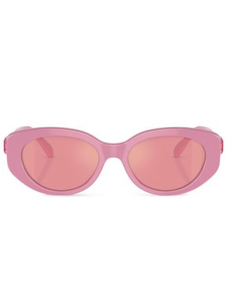 Swarovski lunettes de soleil &agrave; monture papillon - Rose