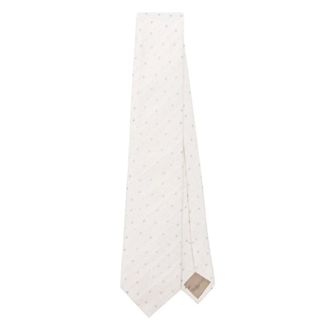 Emporio Armani Homme, Accessoires, Beige, Taille: ONE Size Cravate Jacquard Tissée