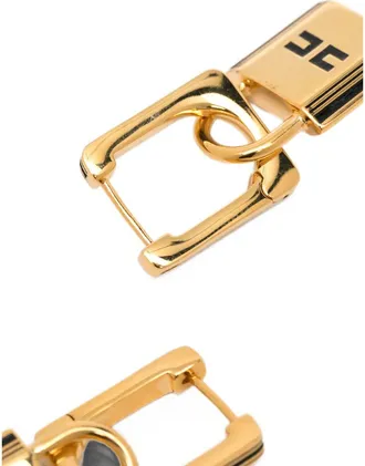 Elisabetta Franchi Padlock Motif Drop Earrings - Gold