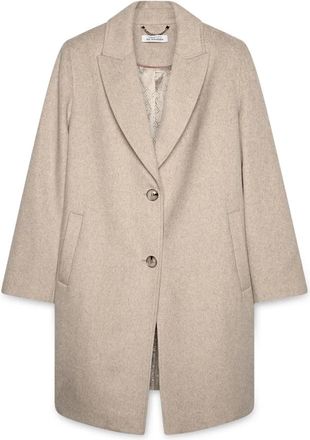 Fiorella Rubino Femme, Manteaux, Beige, Taille: 50 FR Manteau en m&eacute;lange de laine