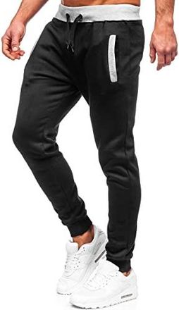 BOLF Homme Pantalons de Sport de Survetement dentrainement de Football de Fitness de Athletique Joggeur de Course Slim Fit Street Style AK13-1 Noir M [6F6]