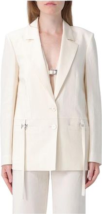 Patrizia Pepe Blazer mit Krawatten-Detail - - Jackets - Damen - Beige - S