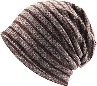 Generic Chapeau chaud pour homme et femme - L&eacute;ger - Couleur unie - En tricot - Chapeau chaud pour lautomne et lhiver - Chapeau l&eacute;ger pour homme, caf&eacute;, Taille 