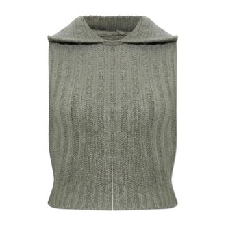 Rick Owens Gilet Capuche en Cachemire - Femme - Pulls - Gris - Taille: 38 FR