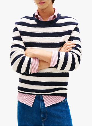 Tommy Hilfiger Pull droit ray&eacute; en coton
