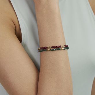 s.Oliver Bracelet Set - Elegante Armb&auml;nder aus poliertem Edelstahl - IP Gold - Kugelkette verstellbar bis 18 cm - wasserfest & hautfreundlich