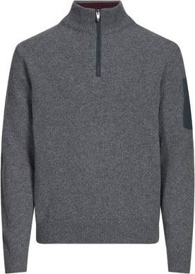 Cala Pull col zipp&eacute; en laine m&eacute;lang&eacute;e