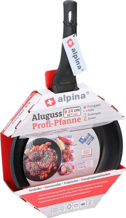 Alpina bratpfanne 24x24x5 cm Aluminium schwarz