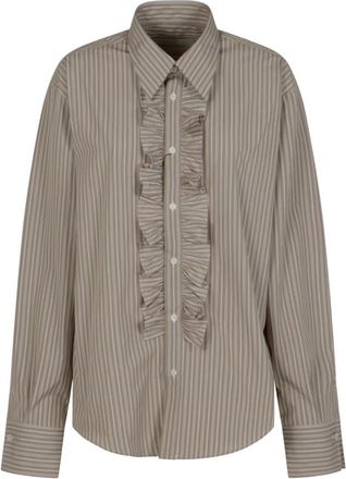 Ami Homme, Chemises, Multicolore, Taille: 2XL Chemise Ajust&eacute;e &agrave; Volants Manches Longues