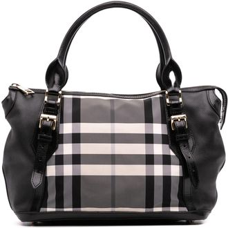Burberry Hobo Bags - Beat Check Nylon Ellers Satchel - Gr. unisize - in Grau - f&uuml;r Damen