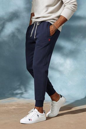 U.S.Polo Association Jogginghose Sweatpant (Baumwolle-Mischung) lang navyblau Herren
