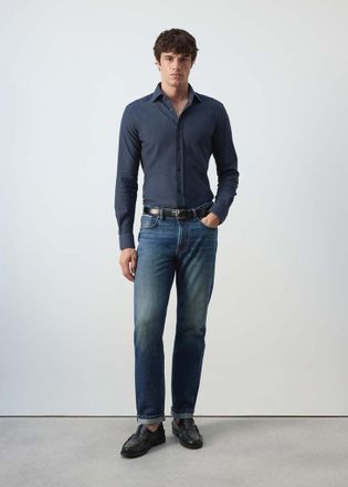 Mango Chemise 100 % coton slim-fit bleu marine - Homme - XL - MANGO MAN